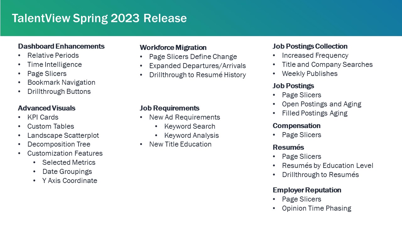 TalentView Spring 2023 Release Highlights – Public Insight